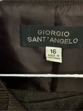 Georgio St. Angelo | Jackets & Coats | Black Doublebreasted Belted ...